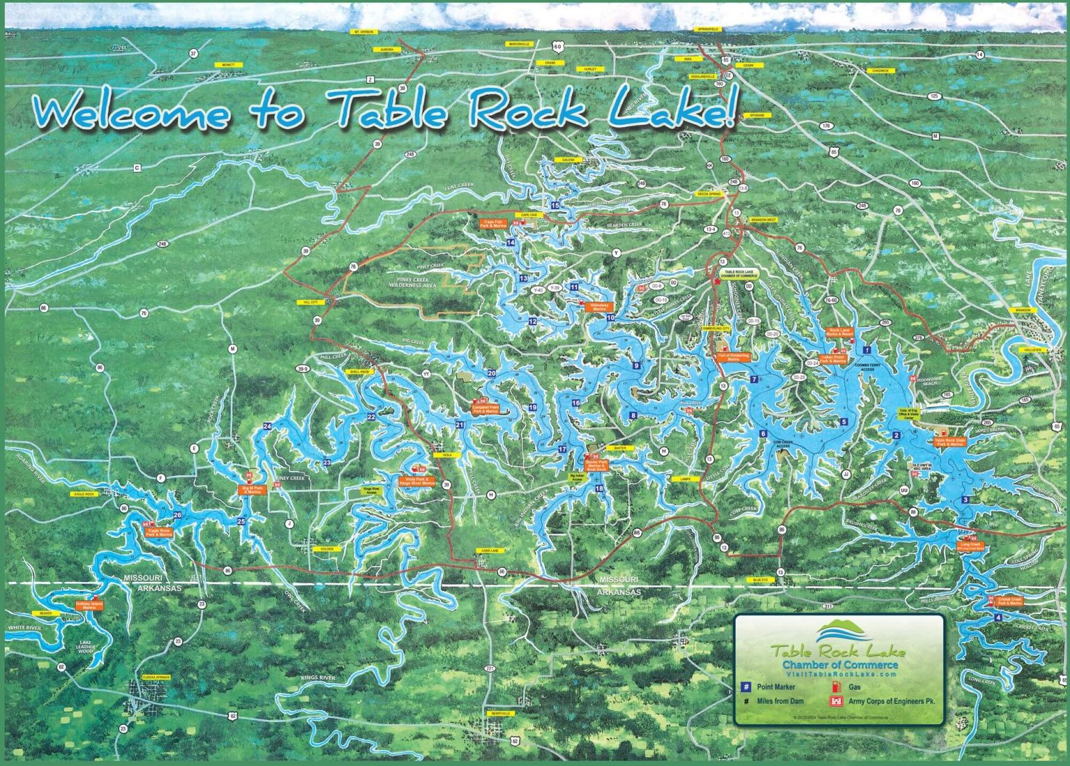 Lake Map - Table Rock Lake Chamber of Commerce